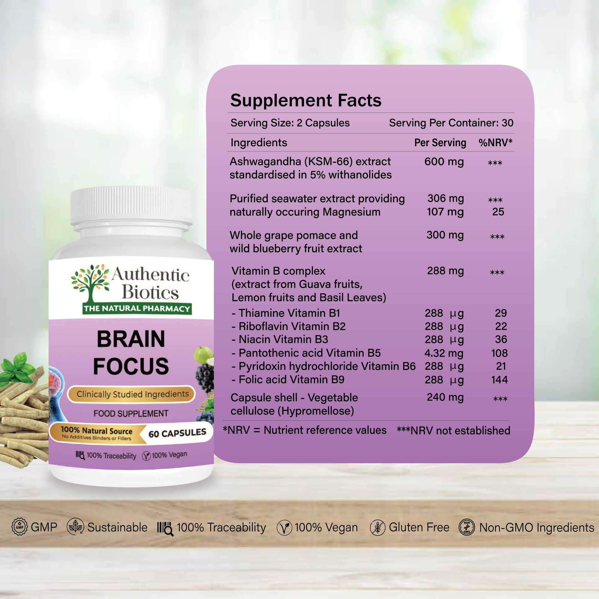 Brain Focus - 1500 mg (60 Capsules)